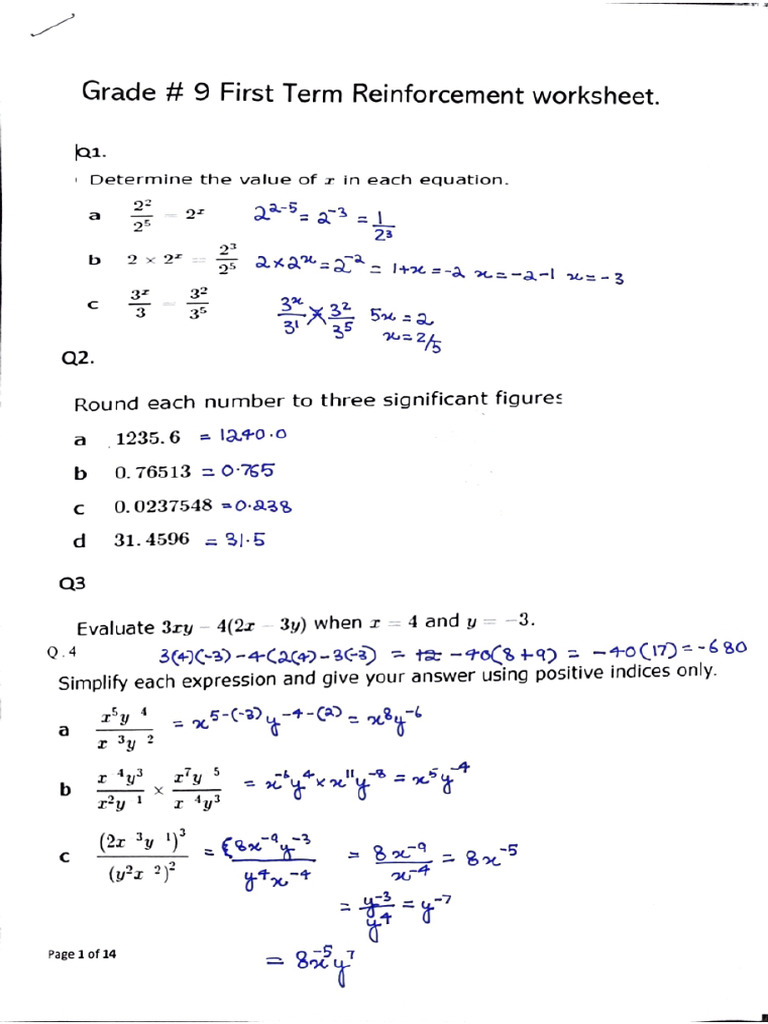 Masth Reinforcement Worksheet | PDF