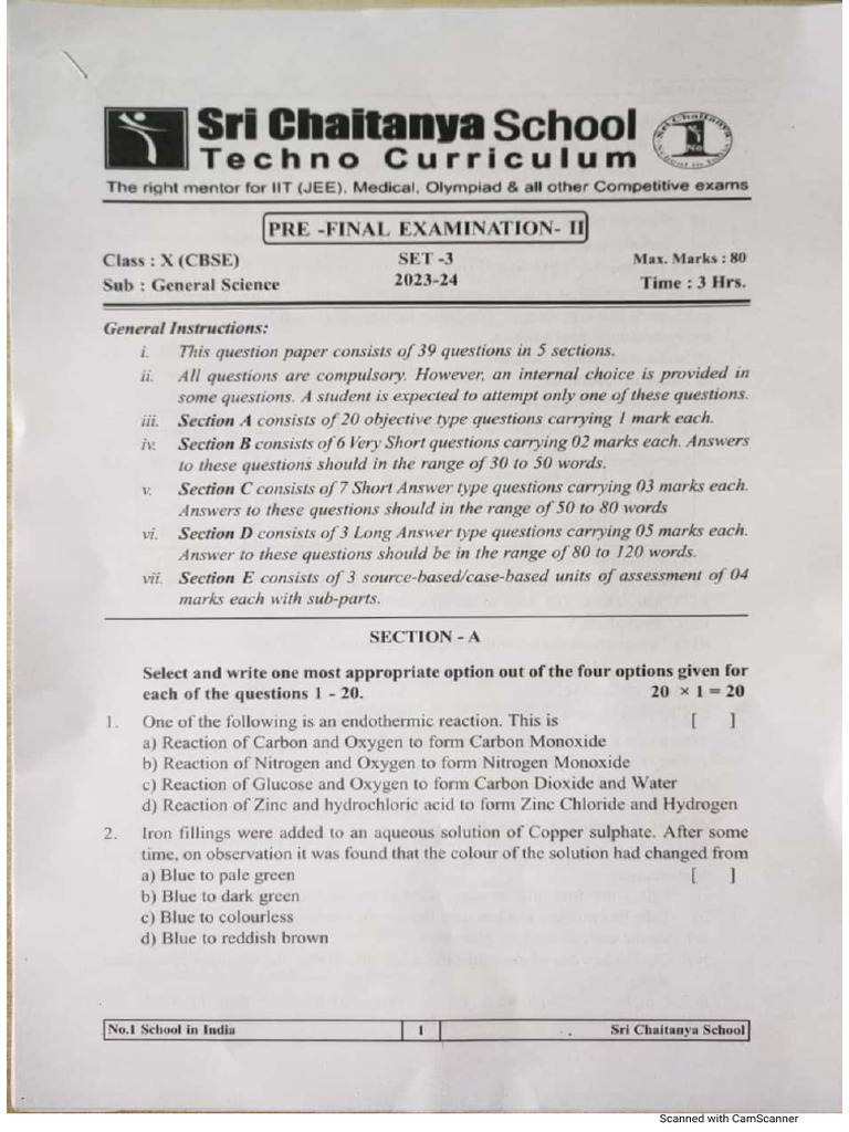 Set 3 Prefinal 2 General Science | PDF