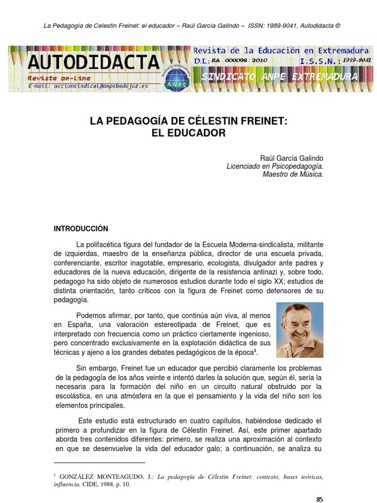 La Pedagogia de Celestin Freinet | PDF | Karl Marx | Sicología
