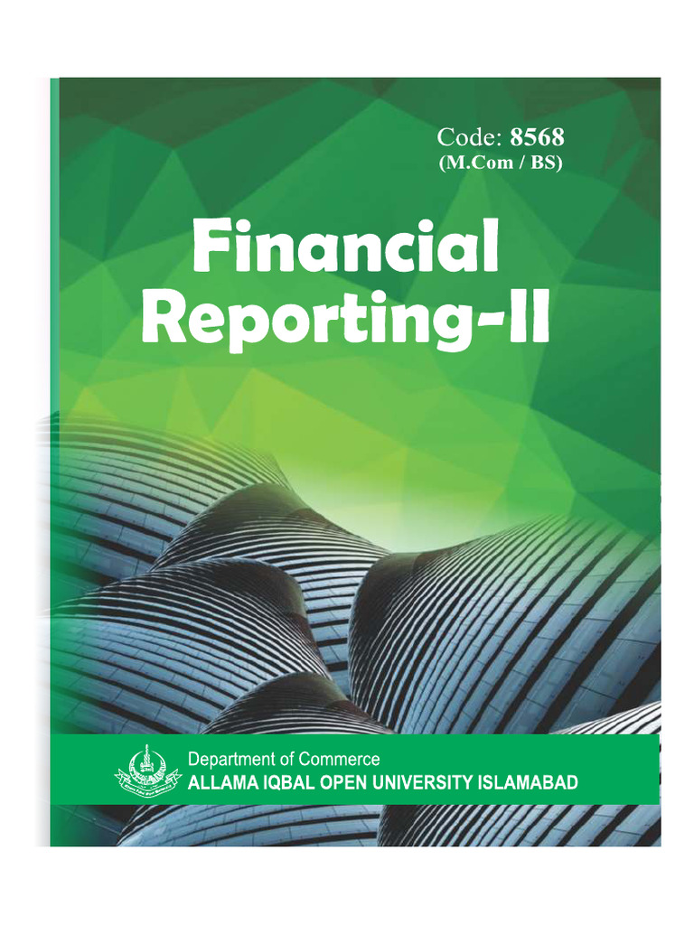 Financial Reporting 2 (Pakistan) (AIOU) | PDF | Subsidiary | Employment