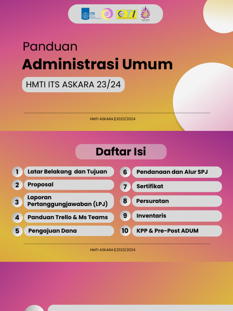 Administrasi Umum HMTI ITS Askara 23-24 | PDF