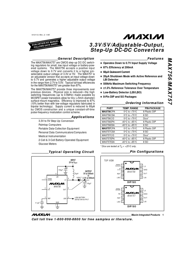 MAX756-MAX757 | Capacitor | Mosfet
