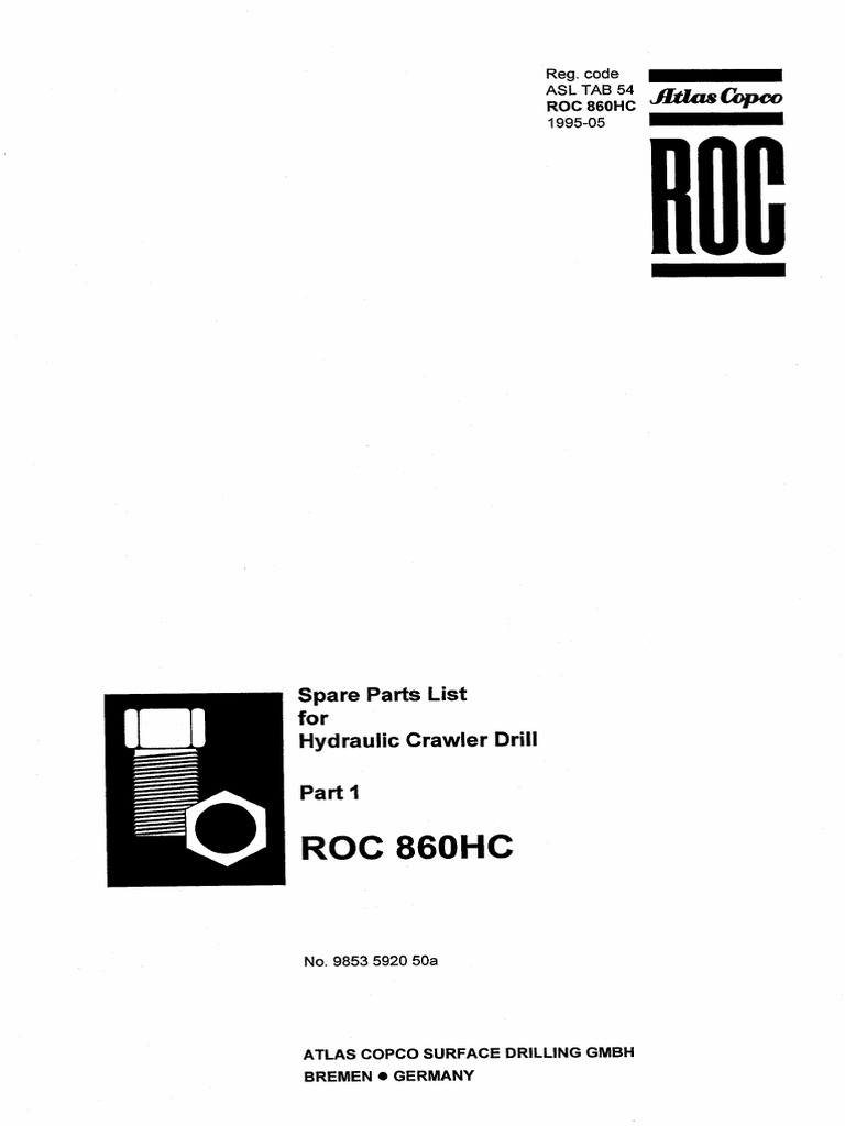 Pdfcoffee.com Atlas Copco Roc 860 Hc Part1 PDF Free | PDF Pdfcoffee.com Atlas Copco Roc 860 Hc Part1 PDF Free | PDF