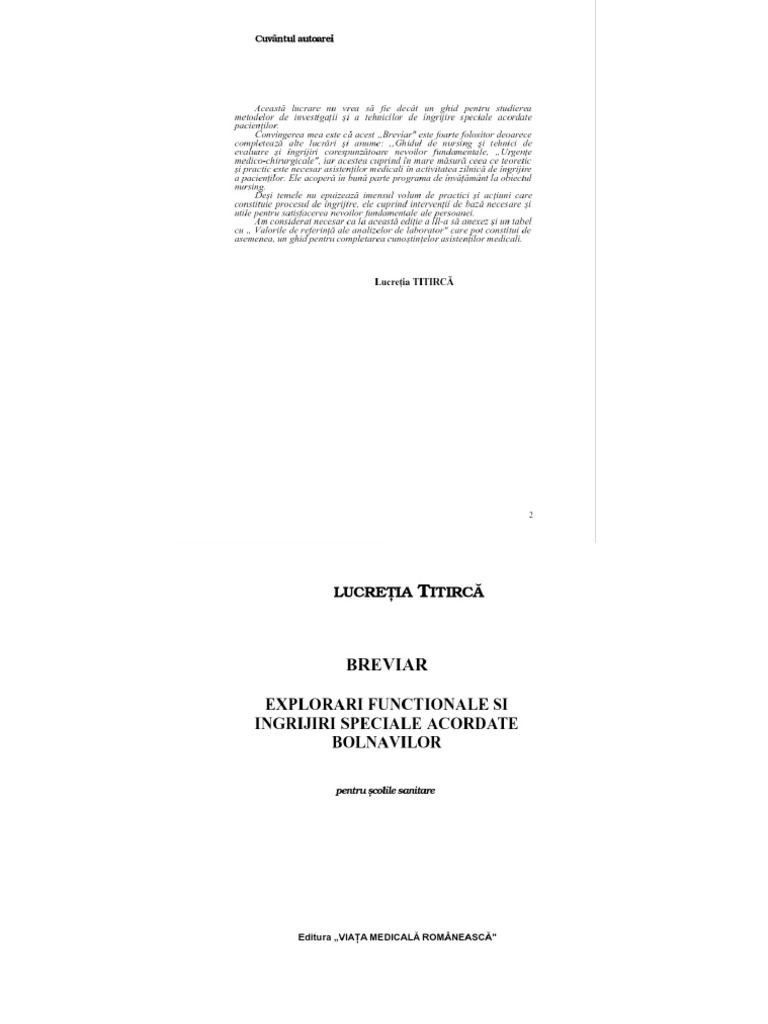 Breviar Lucreția Titirca PDF | PDF