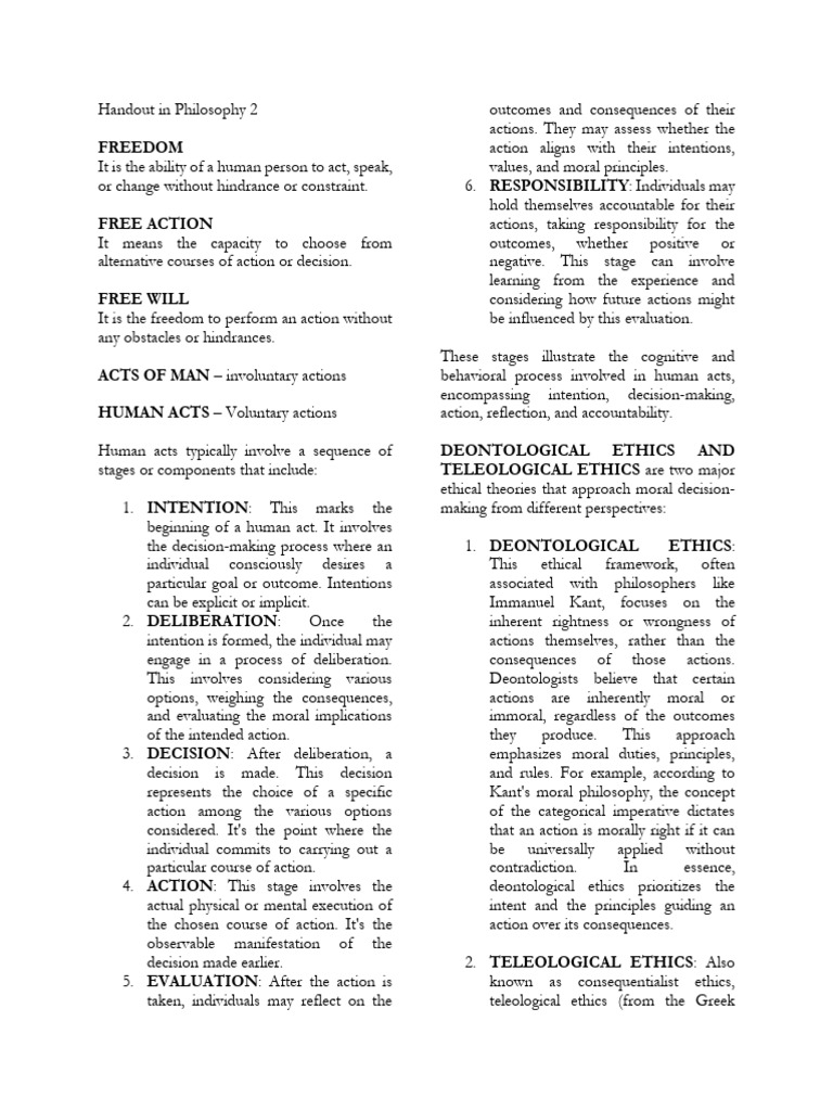 Handout-in-Philosophy-2 | PDF | Virtue Ethics | Virtue