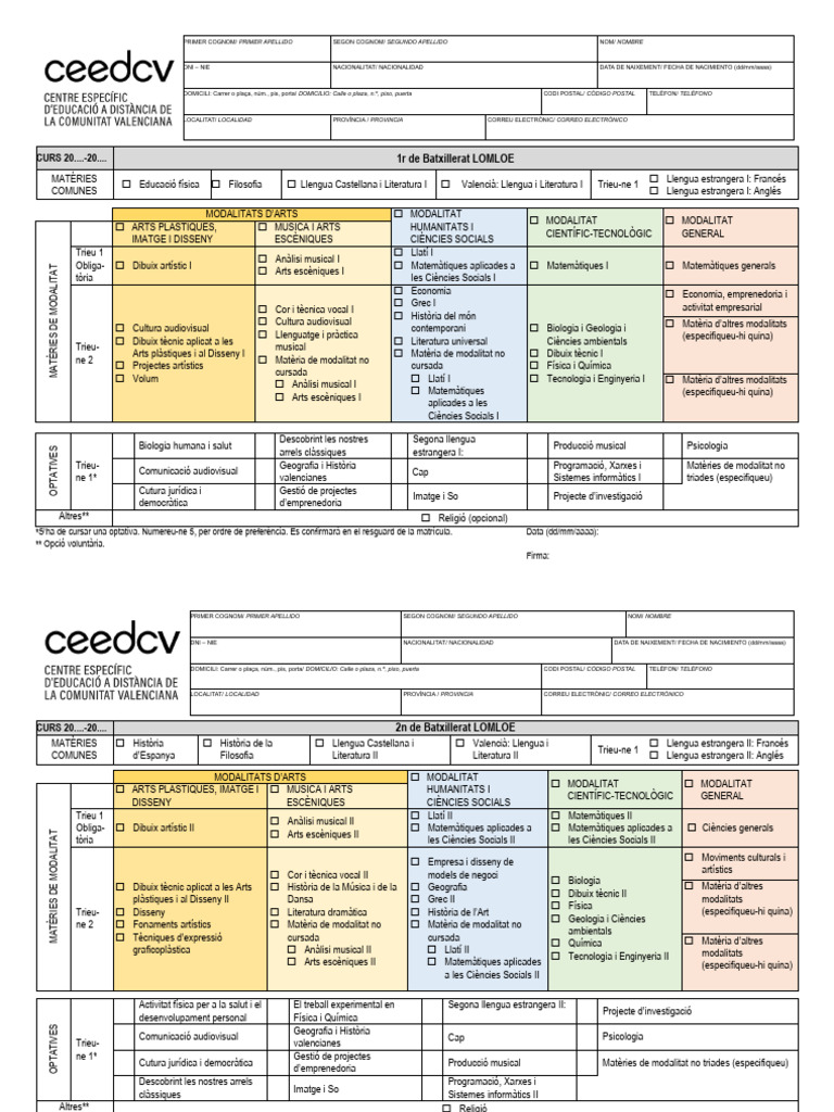 Formulari Cessio de Dades | PDF