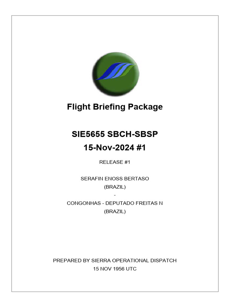 SIE5655 SBCH-SBSP (15-Nov-2024) #1 | PDF | Aviation Safety | Aviation