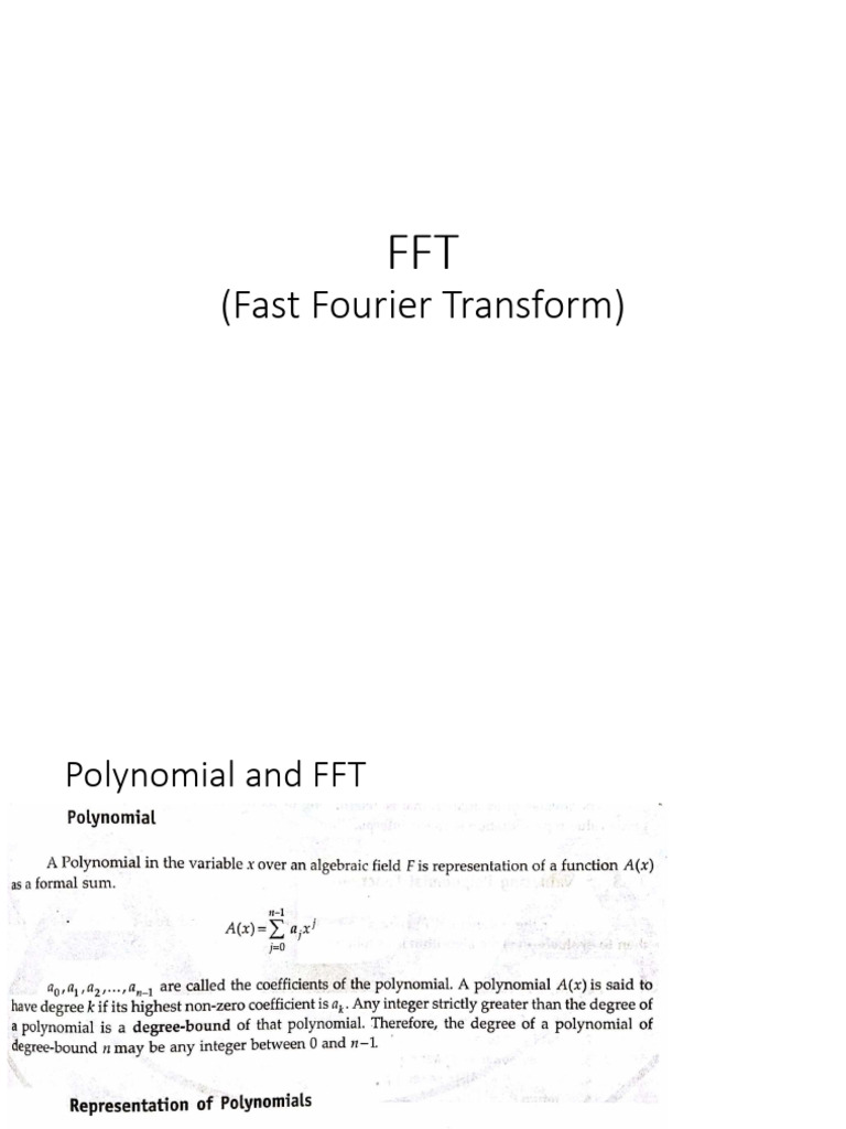 Fast Fourier Transform | PDF