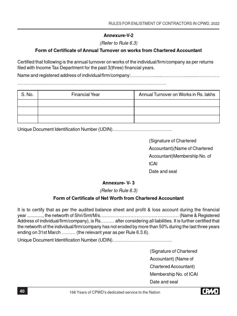 Annexure 4 CA | PDF | Accountant | Net Worth