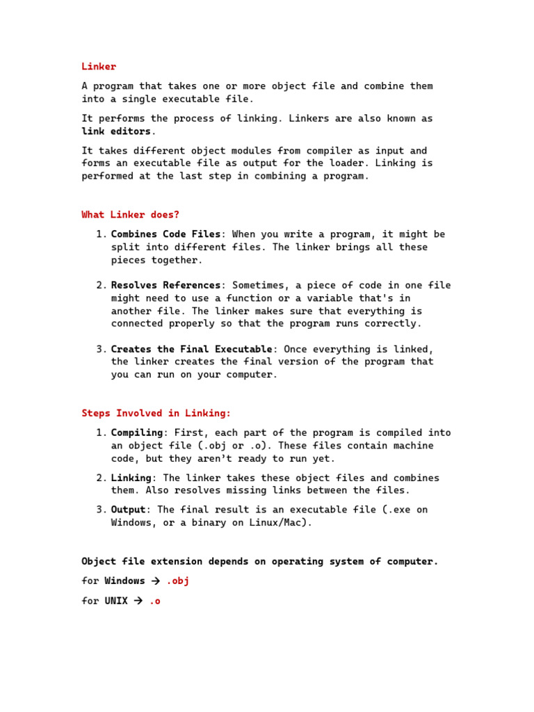 POP Unit 3 Linker and Loader | PDF