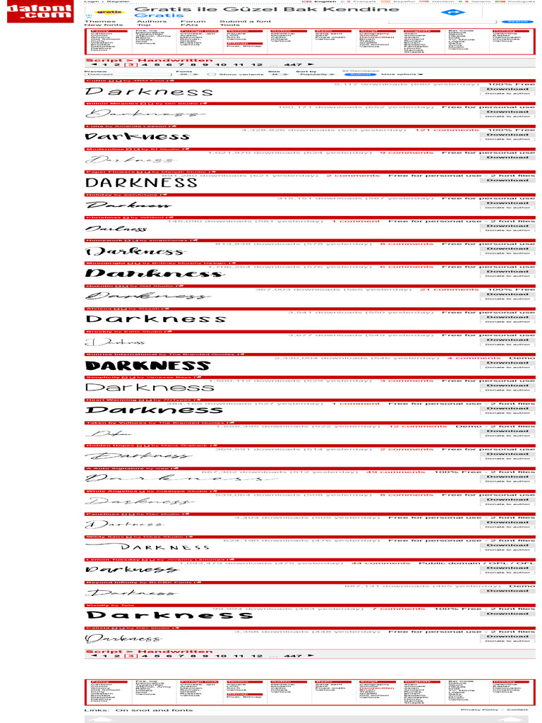 Script Handwritten fonts dafont.com 2 | PDF | Typefaces | Serif