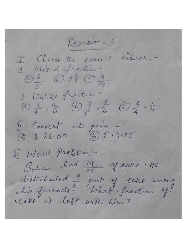 Revision Work | PDF