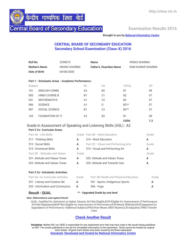CBSE 10th Results | PDF | Educational Assessment And Evaluation | Educational Stages