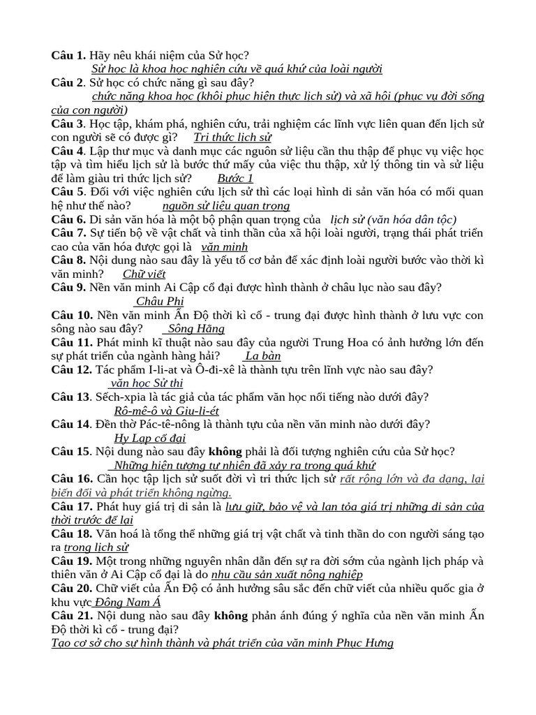 Lớp 10 NỘI DUNG ÔN TẬP KTGKI | PDF