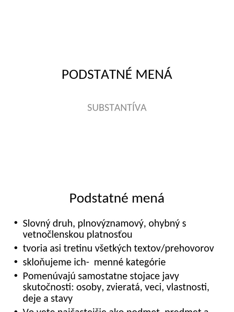 PODSTATNE MENa | PDF