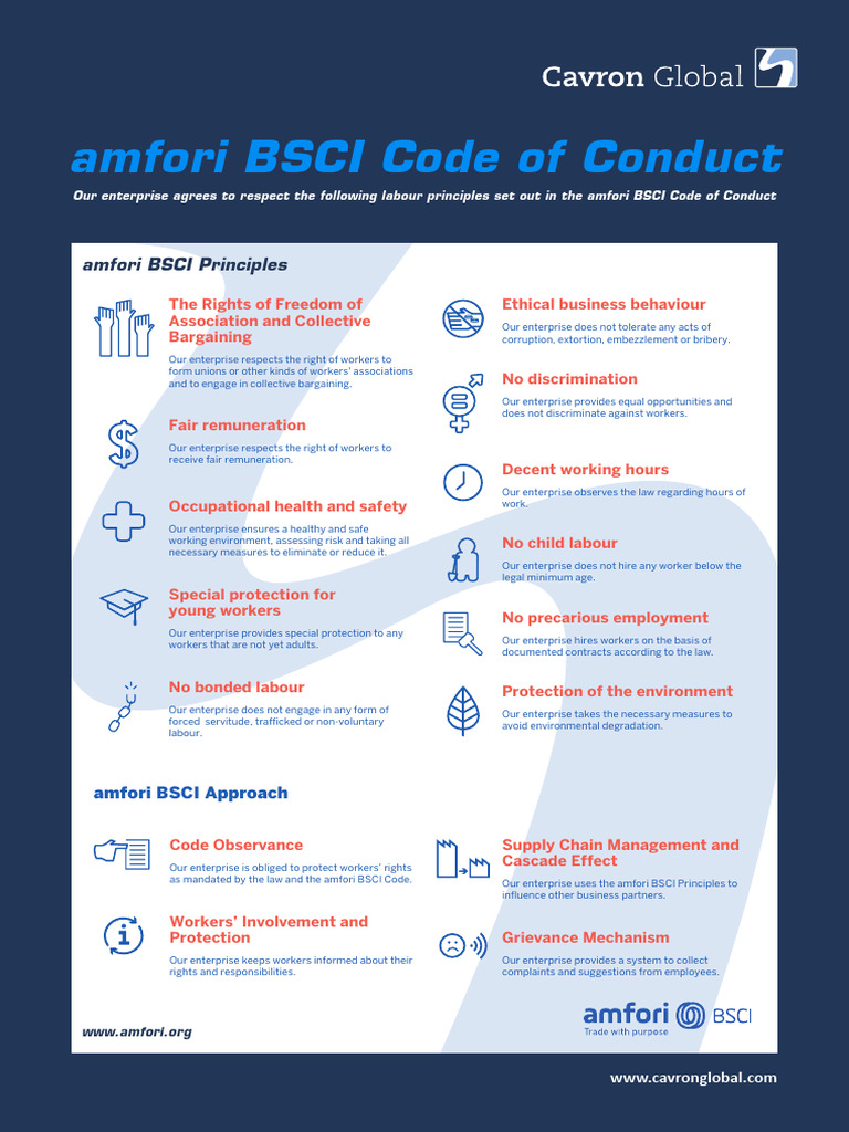 13 Nov 14 Signage in A4 Portrait - Amfori BSCI Code of Conduct | PDF ...