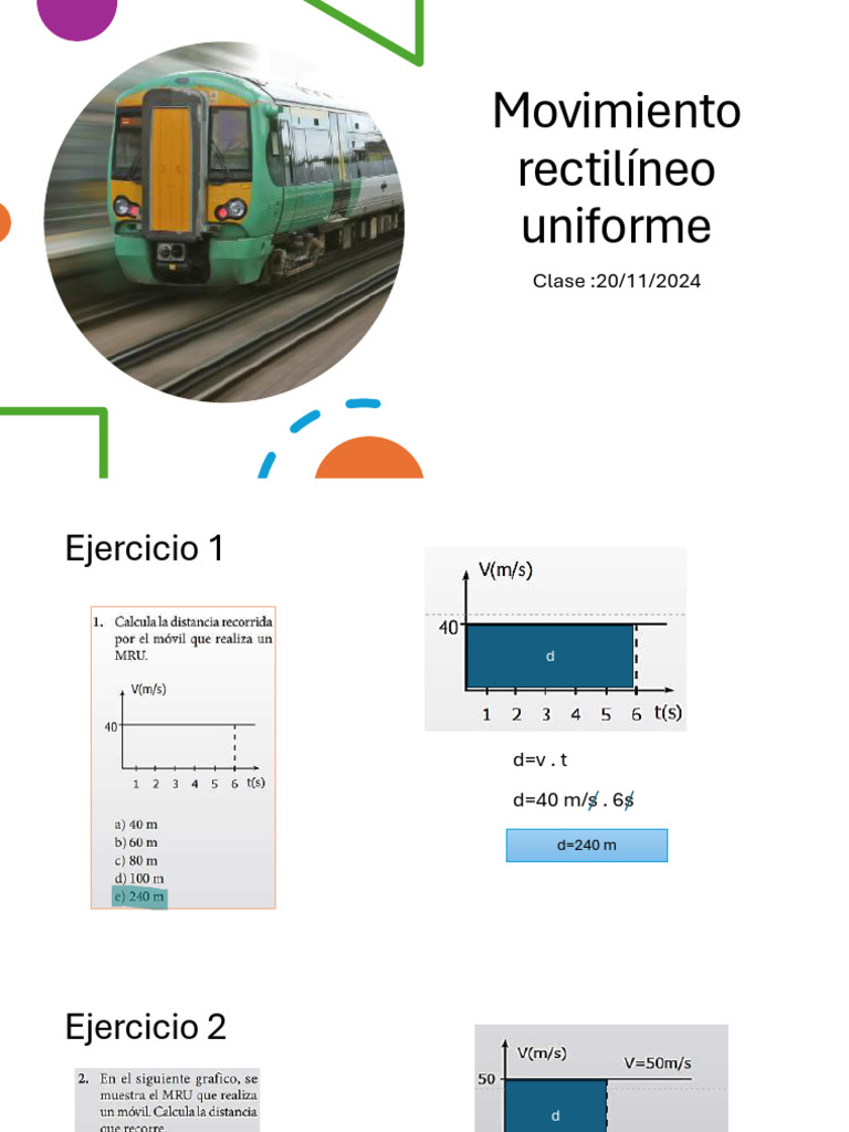 Movimiento Rectilíneo Uniforme II | PDF