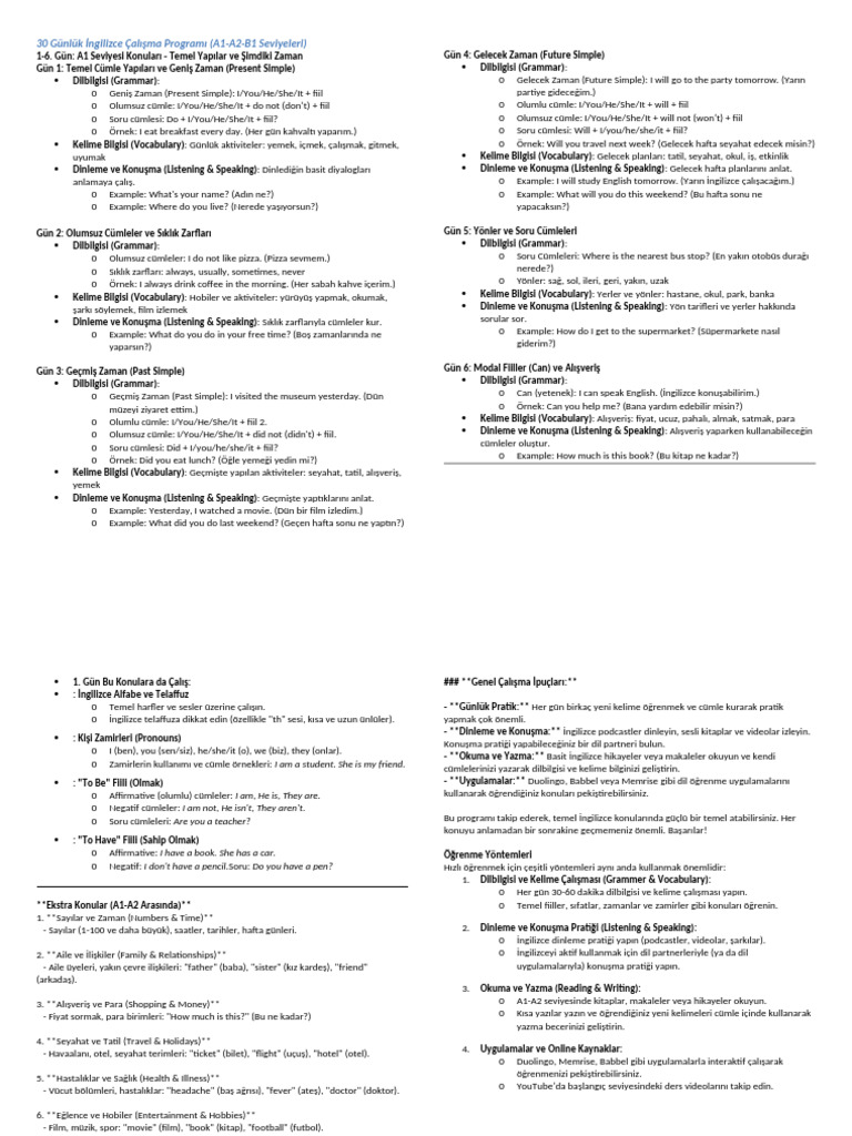 A1 A2 B1 Program Pdf