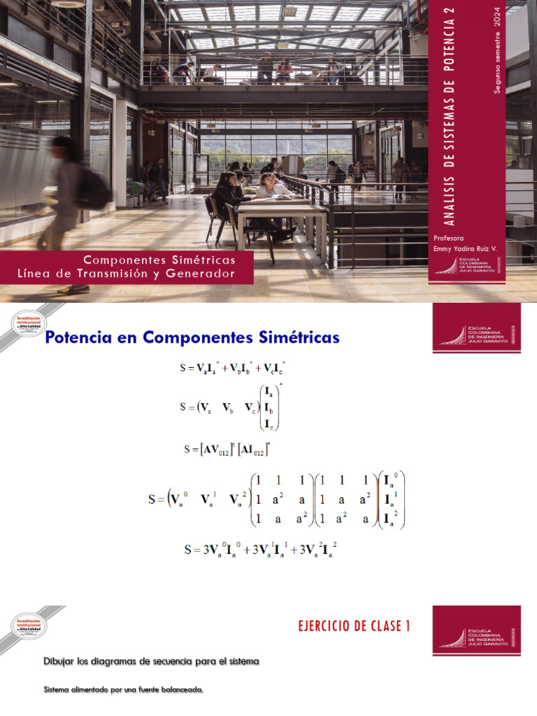 Clase 3 Componentes Simétricas Generador y LT | PDF