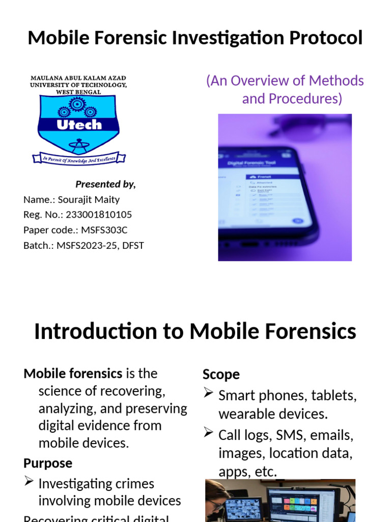 Mobile Forensic Investigation Protocol | PDF | Computing | Information ...