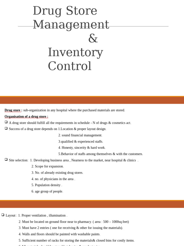 Drug Store Management and Inventory Control | PDF | Inventory | Invoice
