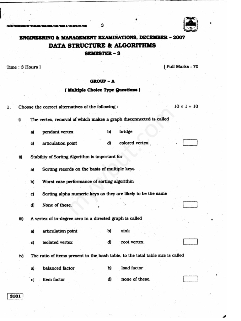 Data Structure and Algorithm - CS302 - 07 | PDF