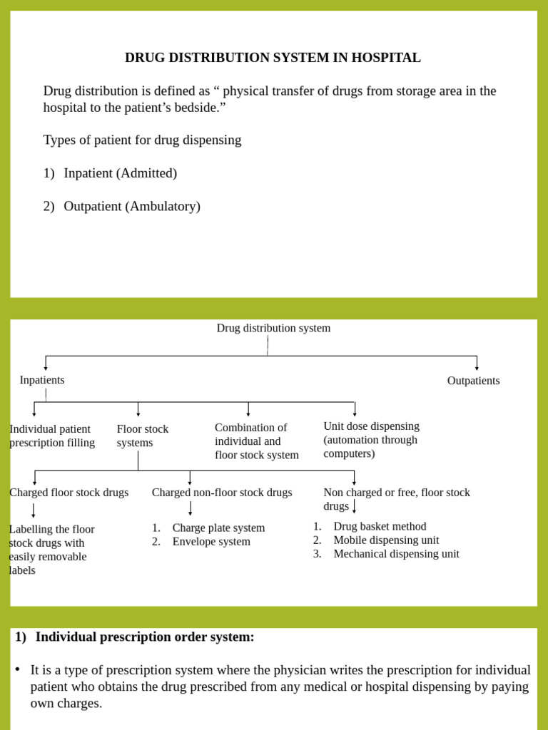 Drug Distribution System | PDF | Pharmacy | Medical Prescription