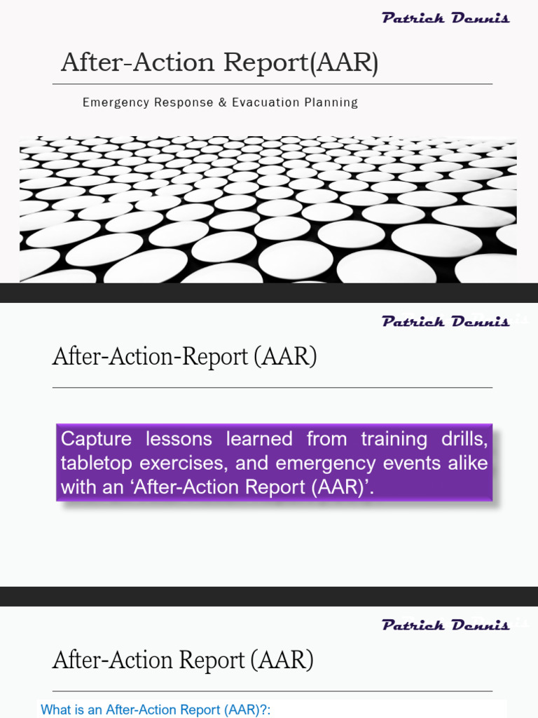 After Action Report (AAR) | PDF