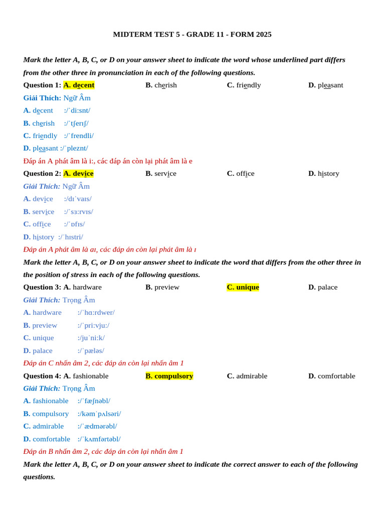 Midterm Test 5 | PDF