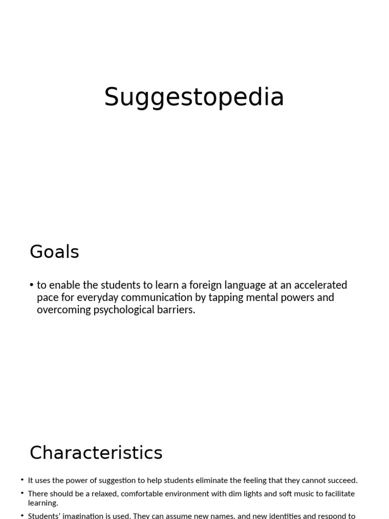 Suggestopedia, CLL | PDF