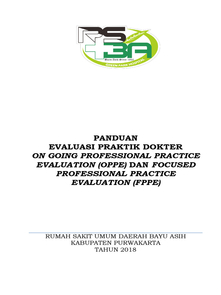 010. PANDUAN - EVALUASI PRAKTIK DOKTER (OPPE DAN FPPE) | PDF