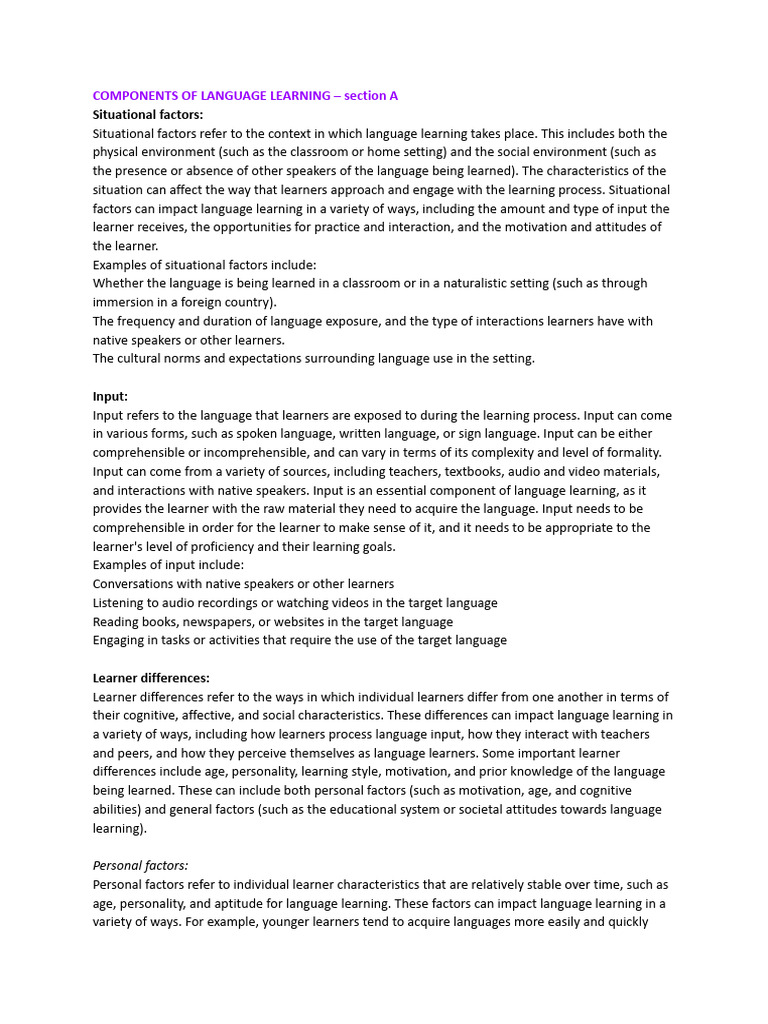 Applied Ling- Sla | PDF | Second Language Acquisition | Language ...