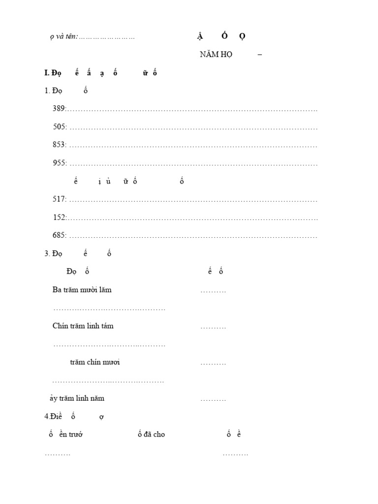 ĐỀ CƯƠNG CK1 - TOÁN 3 | PDF