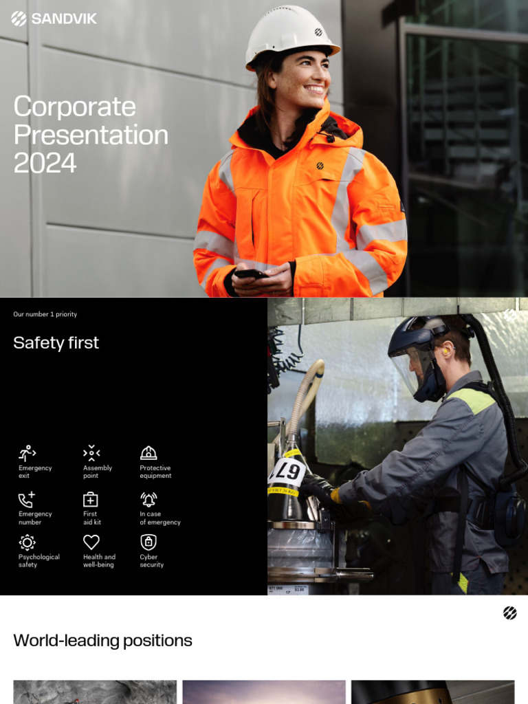Sandvik Corporate Presentation 2024 | PDF | Sustainability | Research ...