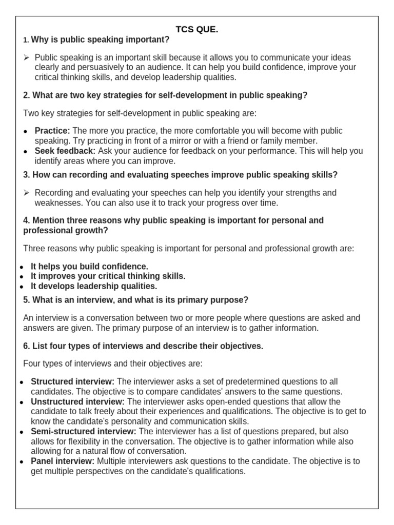 Why Is Public Speaking Important - 2. What Are Tw... | PDF | Public ...
