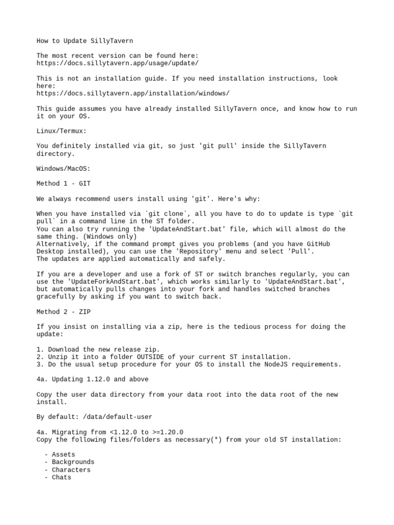 Update-Instructions | PDF | Zip (File Format) | Installation (Computer Programs)
