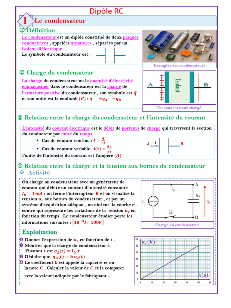 Comprendre le condensateur et son rôle | PDF | Condensateur | Courant ...