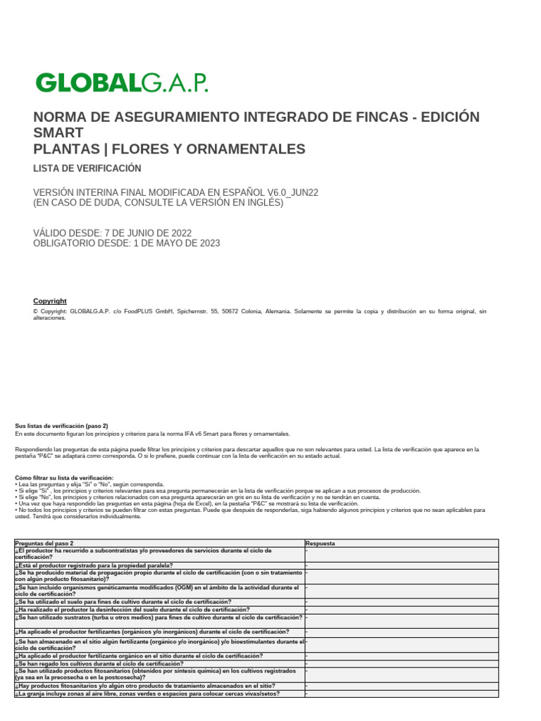 IFA Smart Checklist FO Interim Final Amended v6 0 Jun22 Protected Es ...