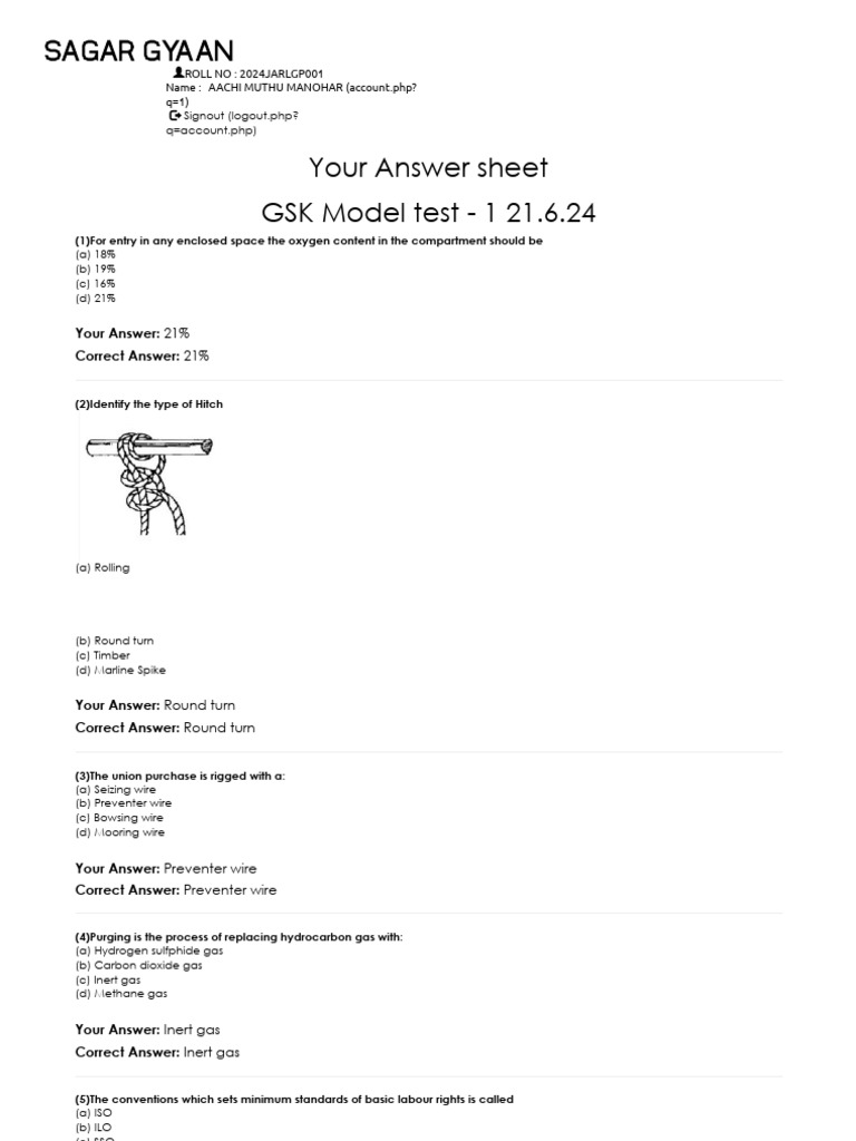 GSK Model test 1 | PDF | Oil Tanker | Ships