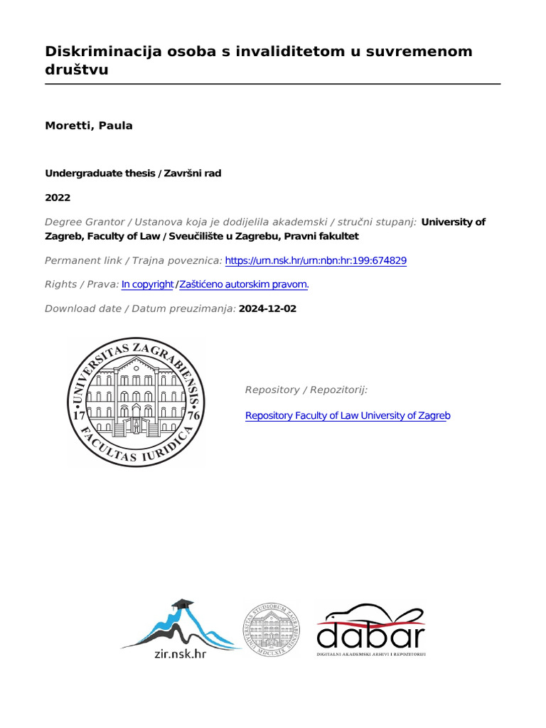 Zavrsni Rad Paula Moretti PDF | PDF