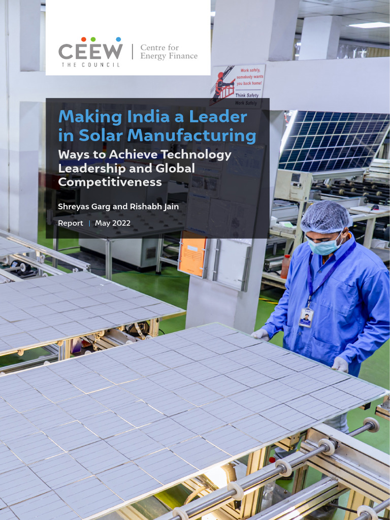 CEEW Making India A Leader in Solar Manufacturing | PDF | Doping ...