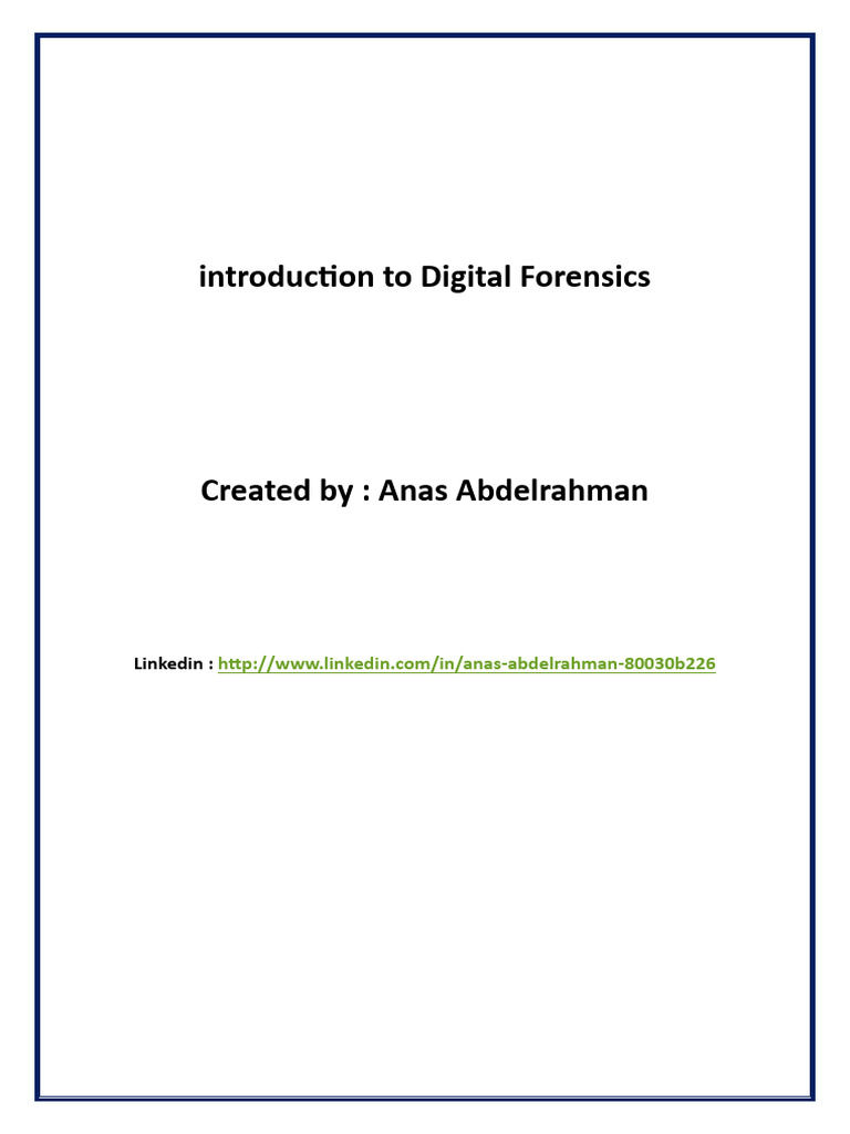 ECDFP - Intro To Digital Forensics | PDF