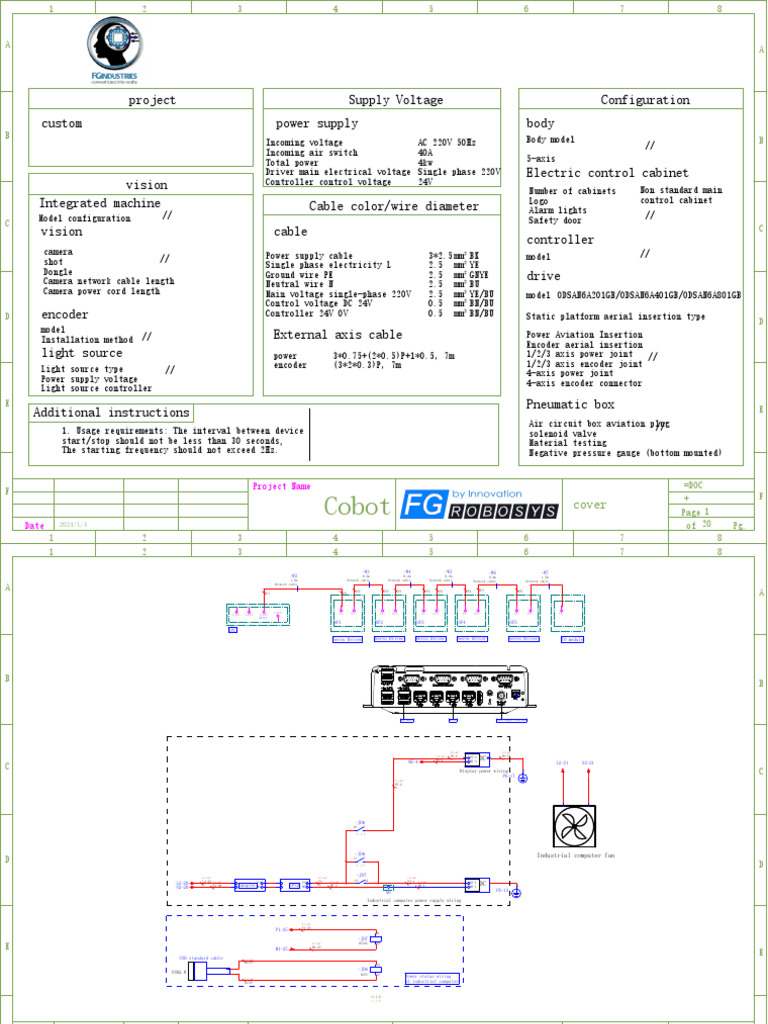 Wiring Diagram - BlueCOBOT | PDF | Power Supply | Electrical Connector