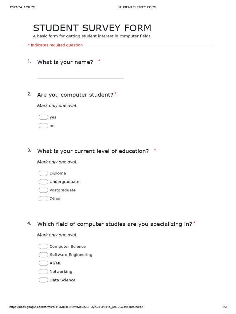 Untitled Form - Google Forms | PDF