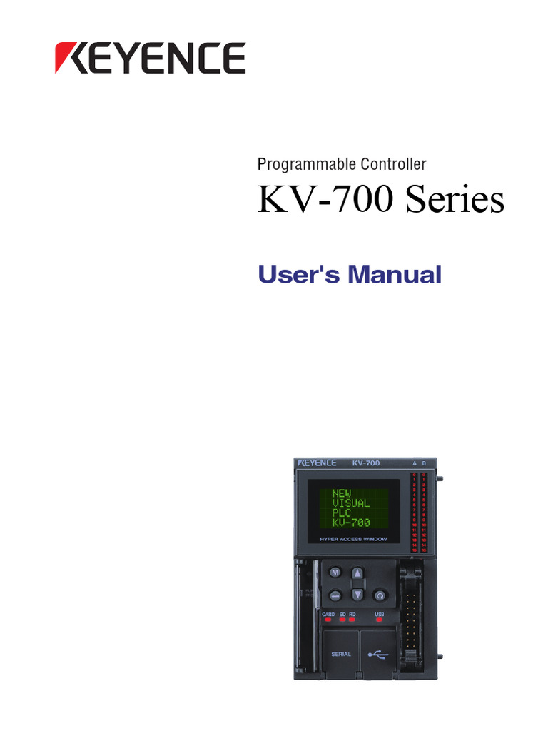 KV-700 User's Manual | PDF | Programmable Logic Controller | Input/Output