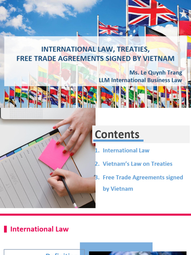 Lesson 3 - International Law, Conventions, Free Trade Agreements Signed ...