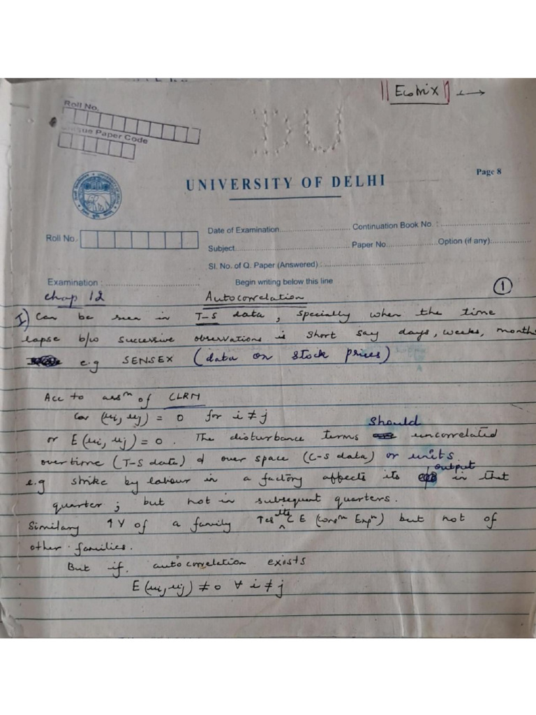 Chap.12 Autocorrelation | PDF