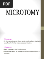 Microtomy Techniques and Equipment Guide | PDF | Histology