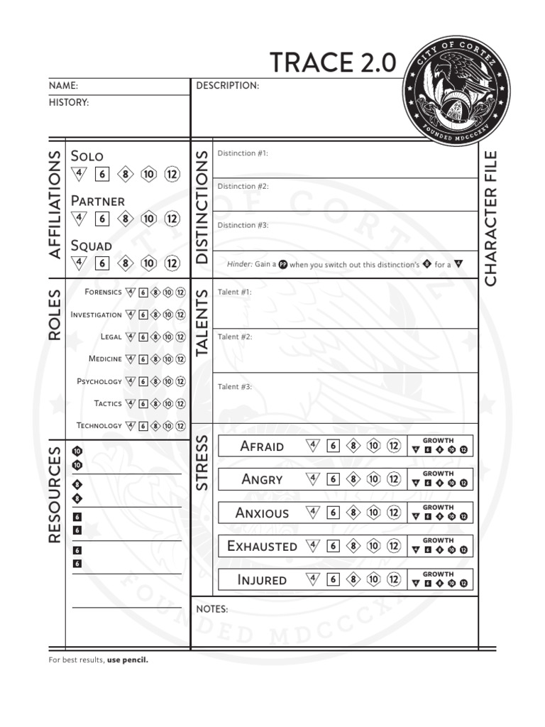 Ficha Cortex - Trace 2-0 | PDF