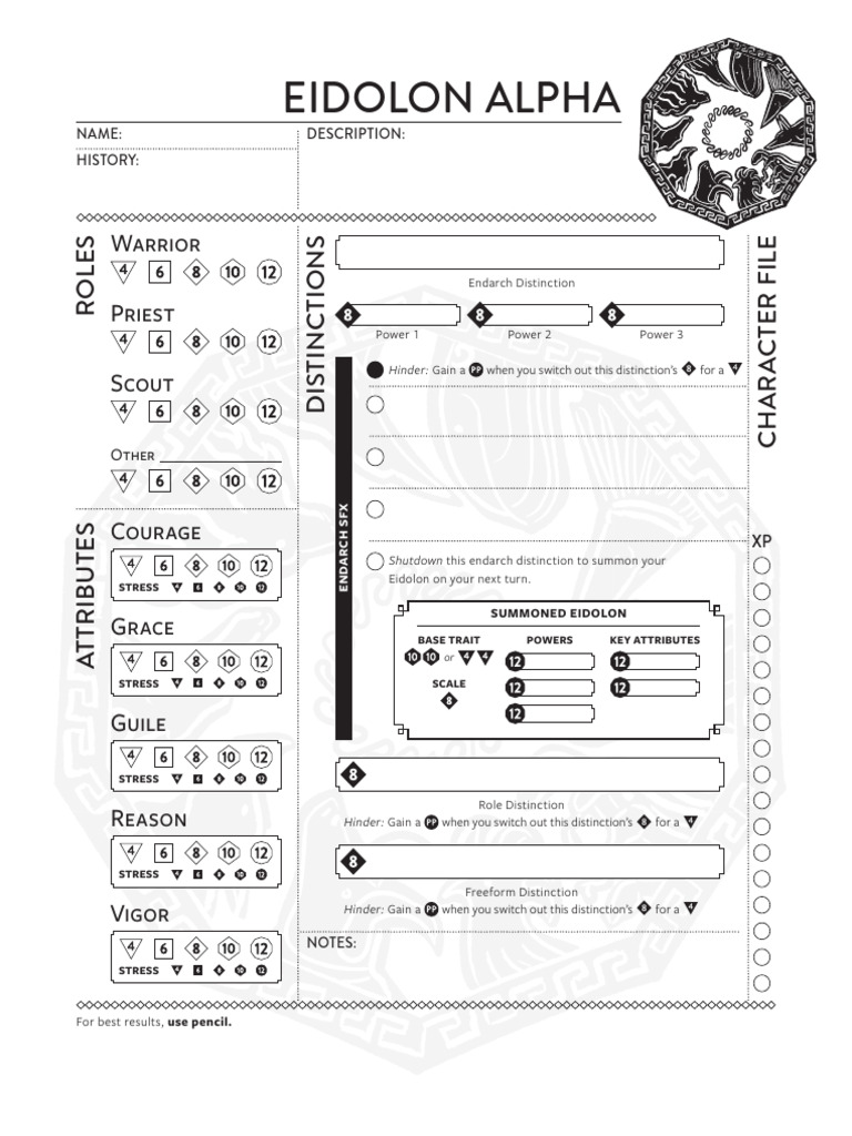 Ficha Cortex - Eidolon Alpha | PDF